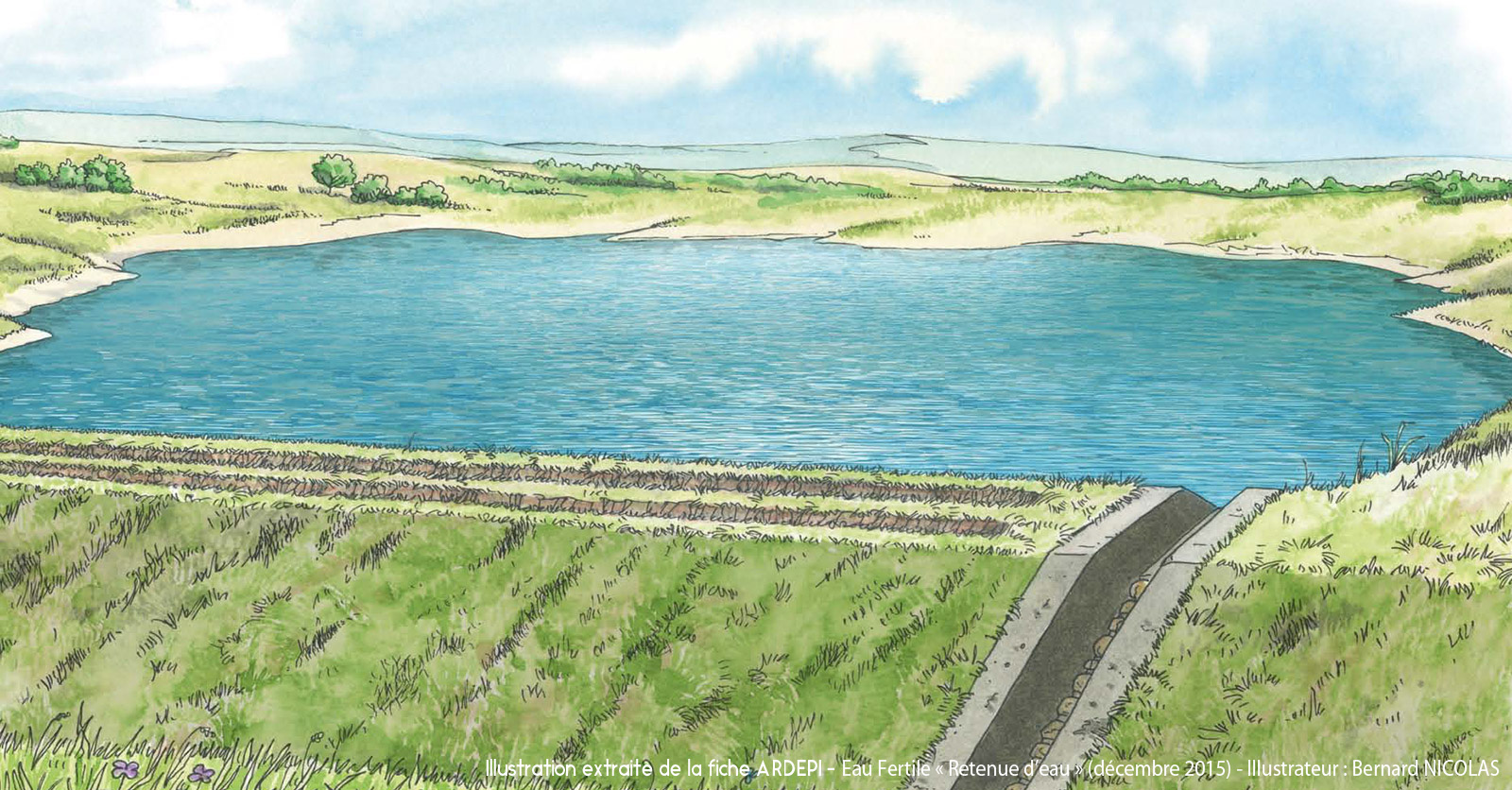 Retenue d'eau agricole - Irrigation en Vaucluse